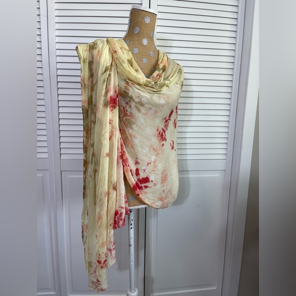 Vintage | Accessories | Xl Long Vintage Scarf Sheer Tie Dyed | Poshmark